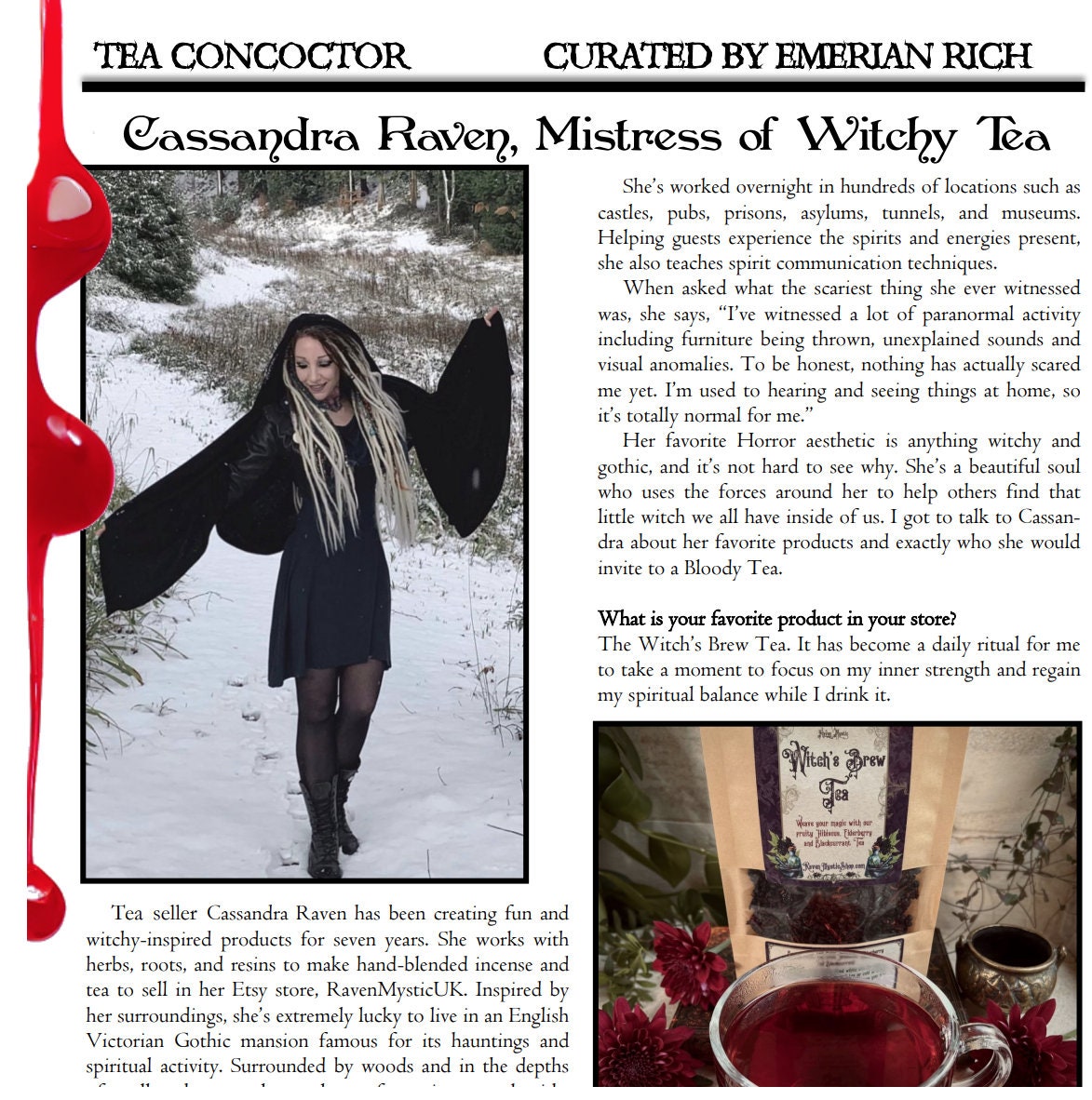 Horror Curated: Bloody Tea - Etsy