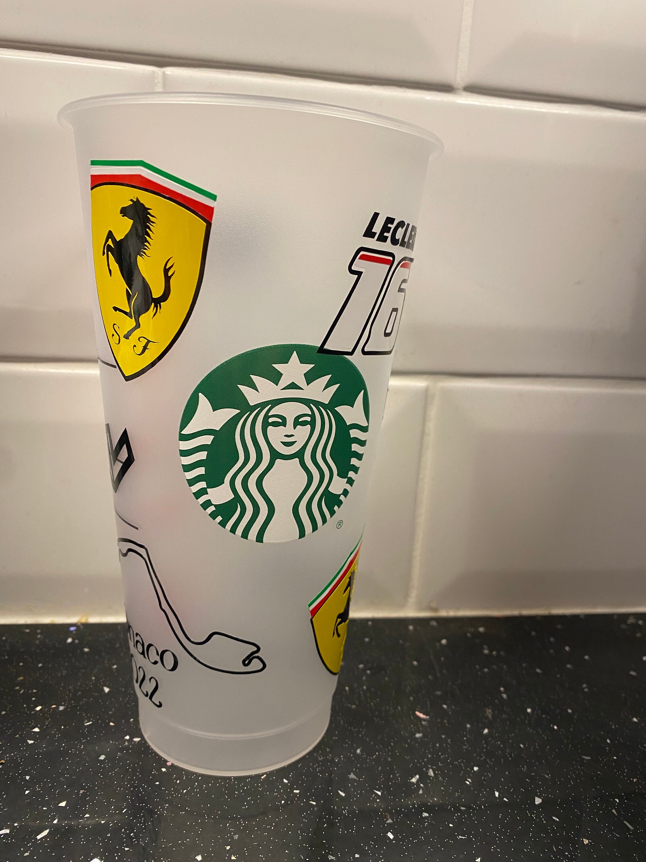 Personalised F1 Charles Leclerc Ferrari Starbucks Cup 24 Oz. - Etsy UK