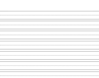 Dotted Line Elementary Writing Paper - Etsy