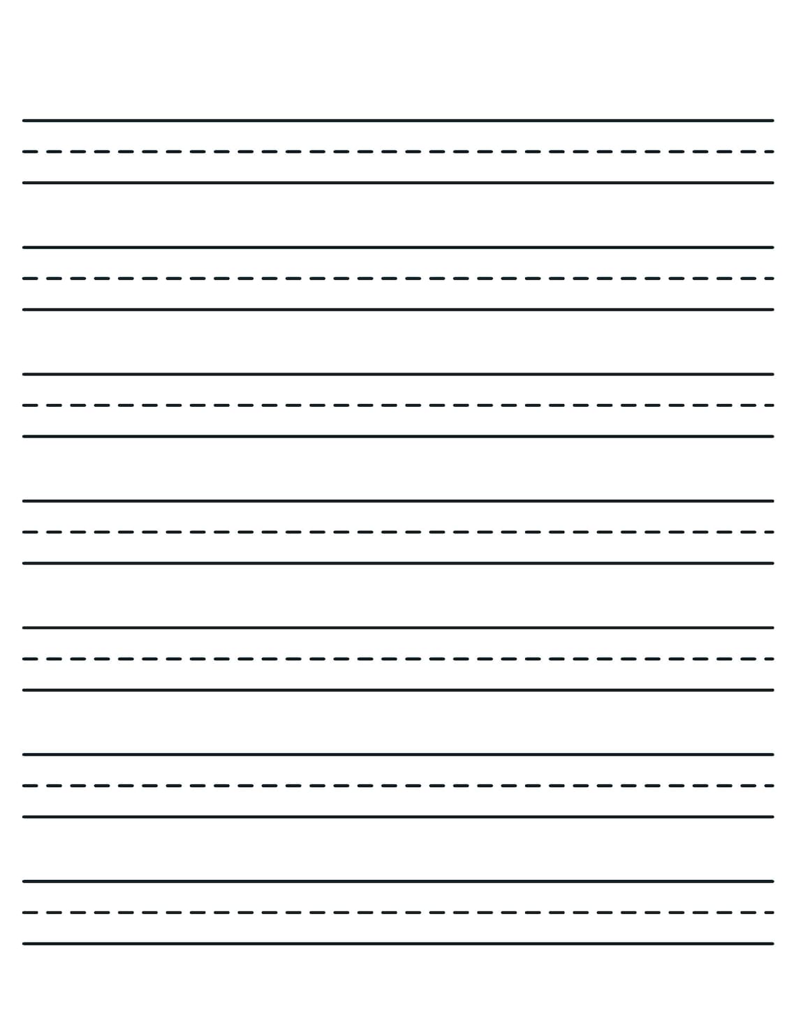 Handwriting Practice Paper for Kids-dotted Lines for Early Writers - Etsy