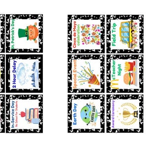 Printable Composition Notebook Style Calendar Pieces for Pocket Chart ...