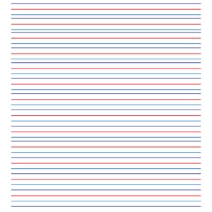 Writing Paper With Solid Red and Blue Lines - Etsy