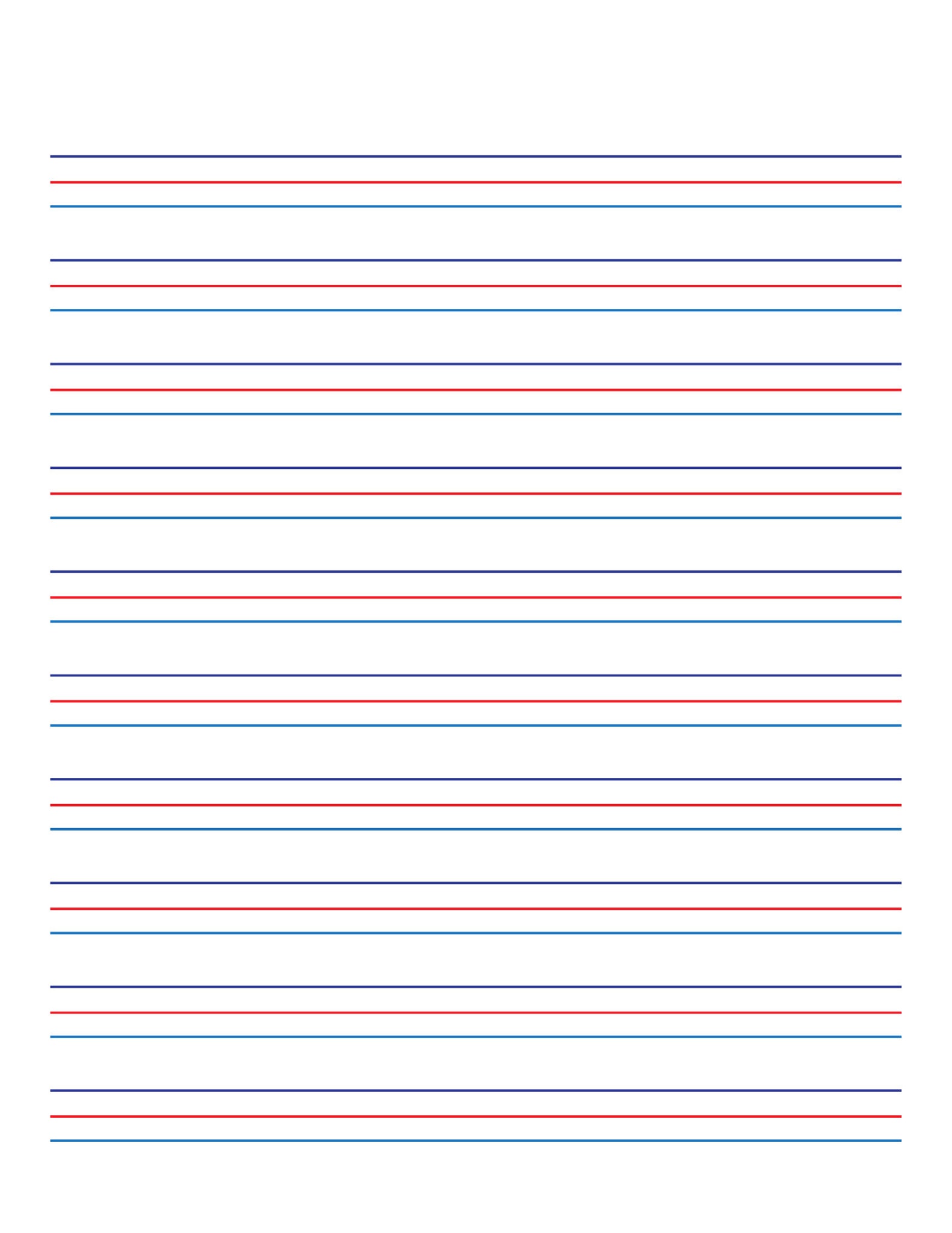 Writing Paper With Solid Red and Blue Lines - Etsy