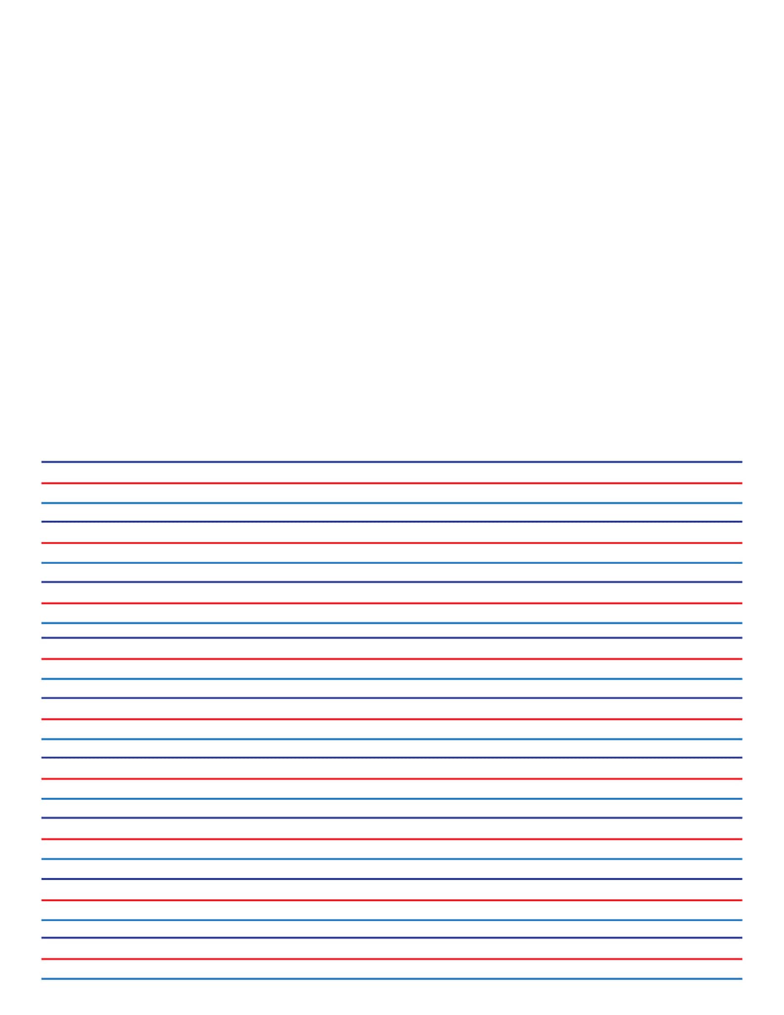 Writing Paper With Solid Red and Blue Lines - Etsy