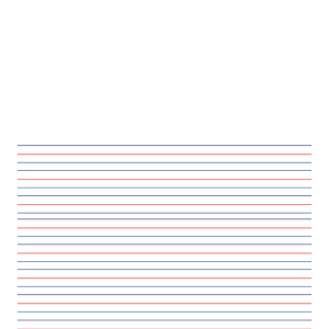 Writing Paper With Solid Red and Blue Lines - Etsy