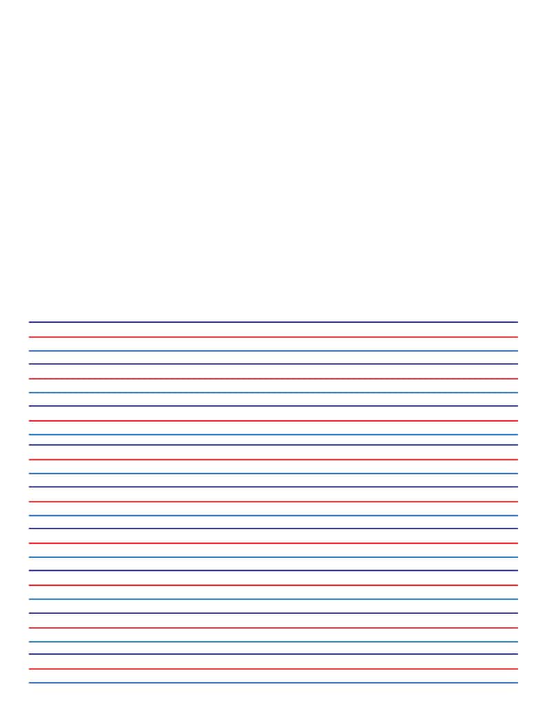 Writing Paper With Solid Red and Blue Lines - Etsy