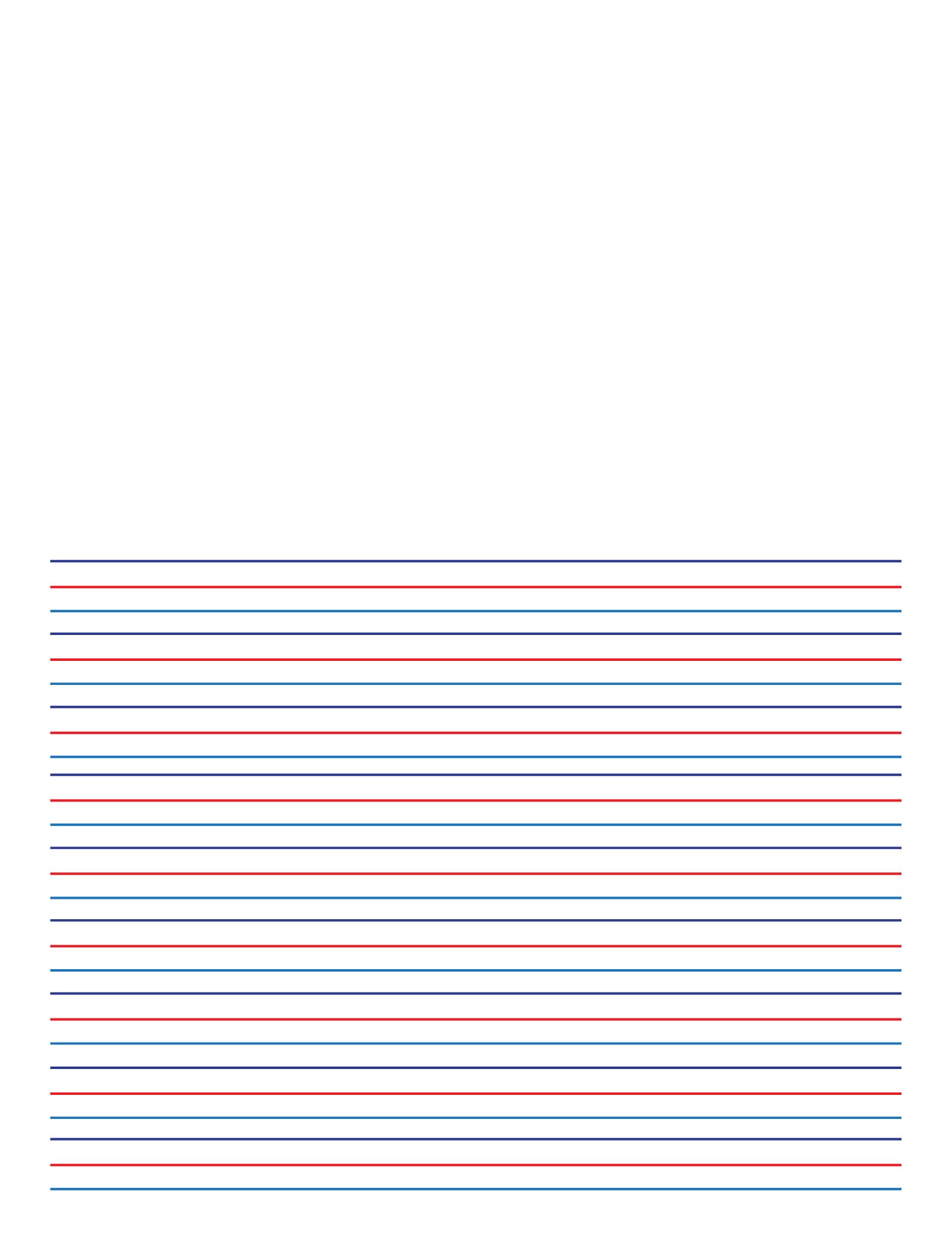 Writing Paper With Solid Red and Blue Lines - Etsy