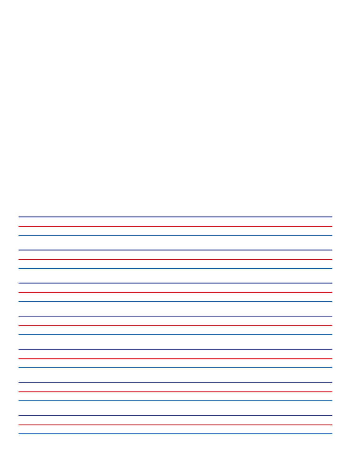 Writing Paper With Solid Red and Blue Lines - Etsy