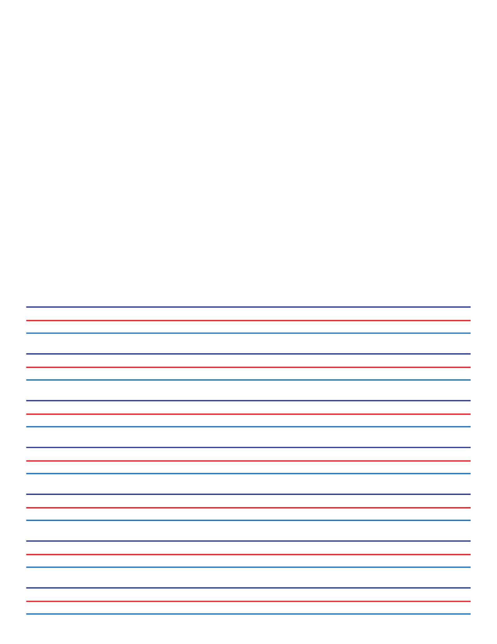 Writing Paper With Solid Red and Blue Lines - Etsy