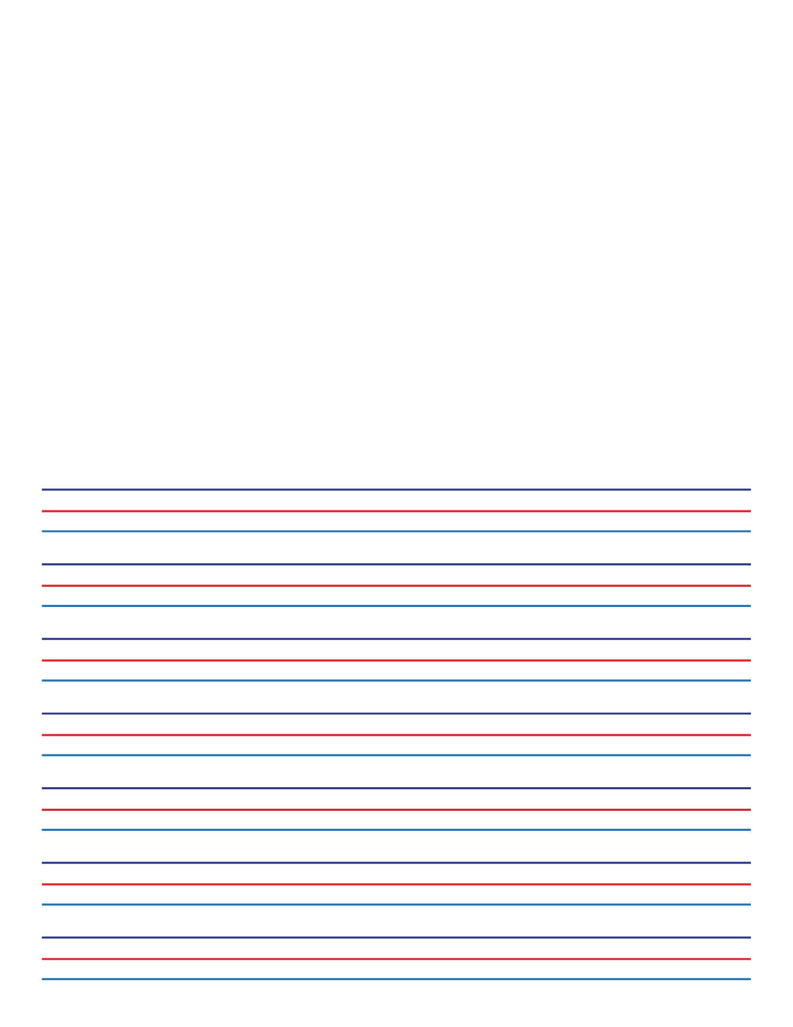Writing Paper With Solid Red and Blue Lines - Etsy