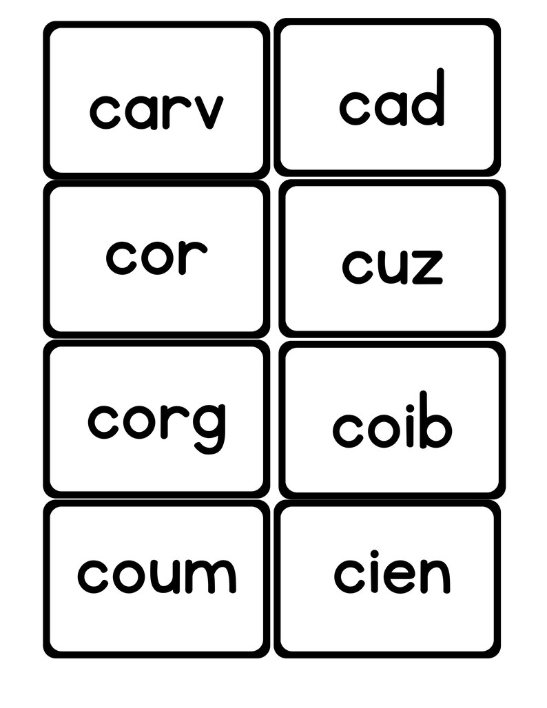 Hard and Soft C Nonsense Words Flashcards - Etsy