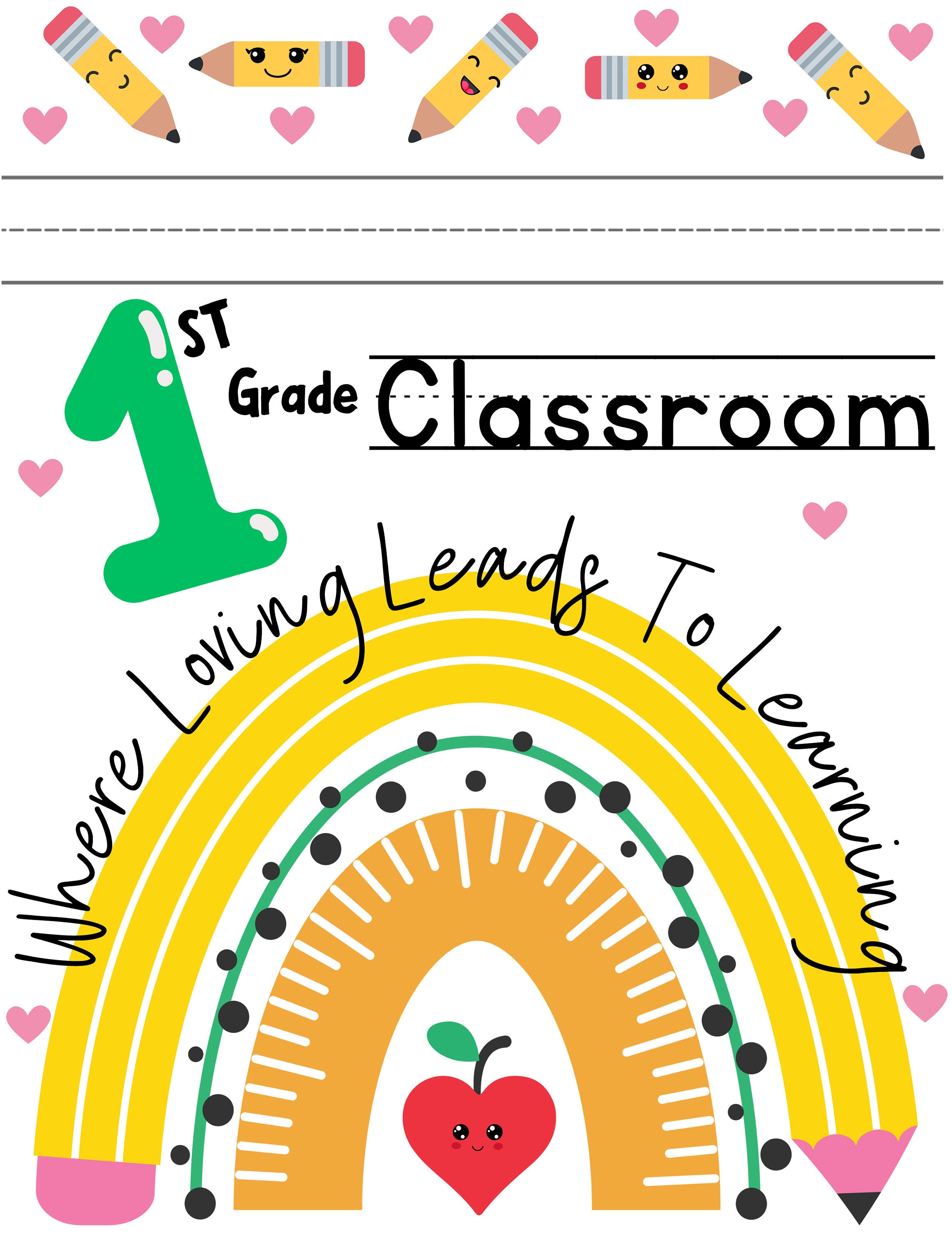 First Grade Classroom Sign Door Decor Welcome Teacher - Etsy