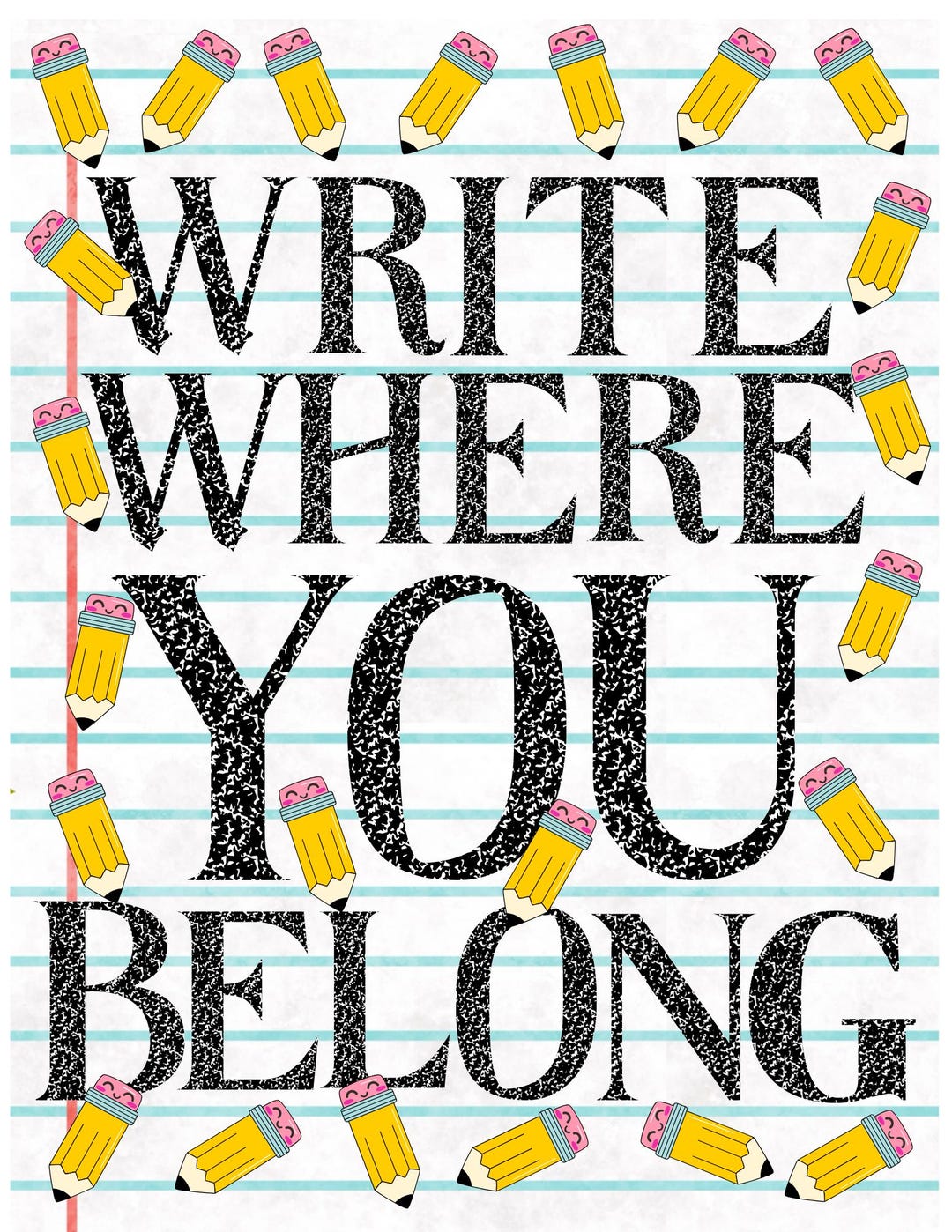 Write Where You Belong Bulletin Board|classroom Decor - Etsy