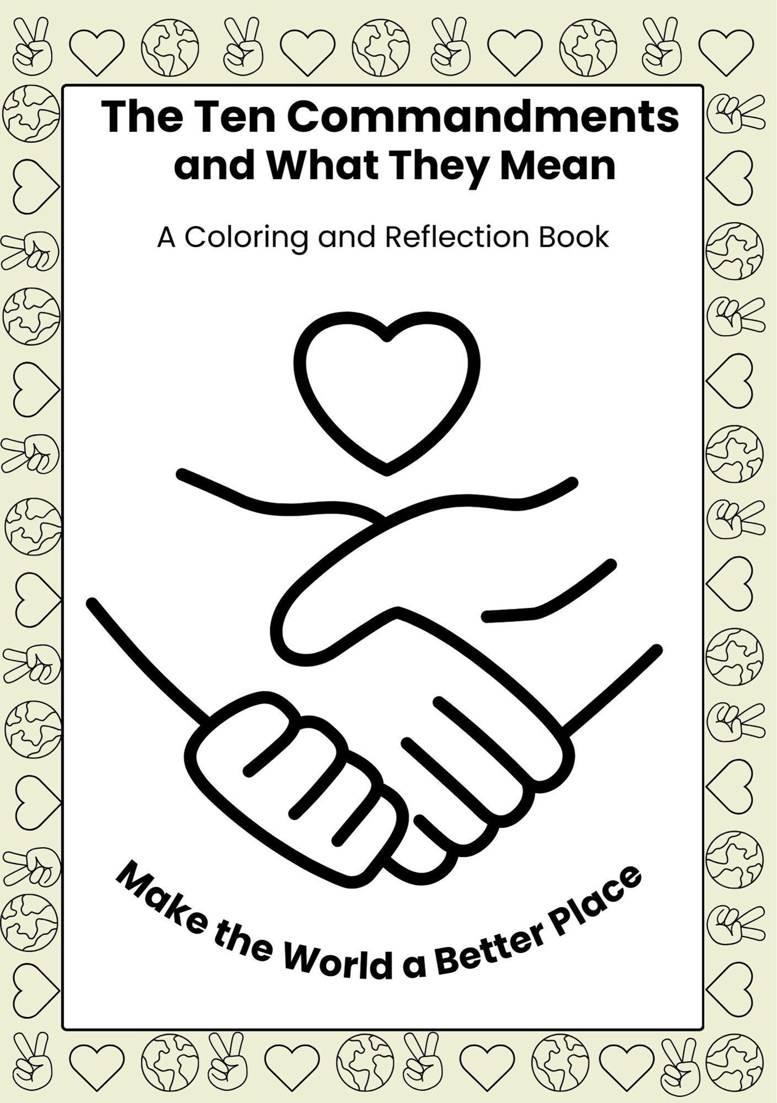 Ten Commandments for Kids Coloring and Reflection Book - Etsy