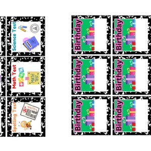 Printable Composition Notebook Style Calendar Pieces for Pocket Chart ...