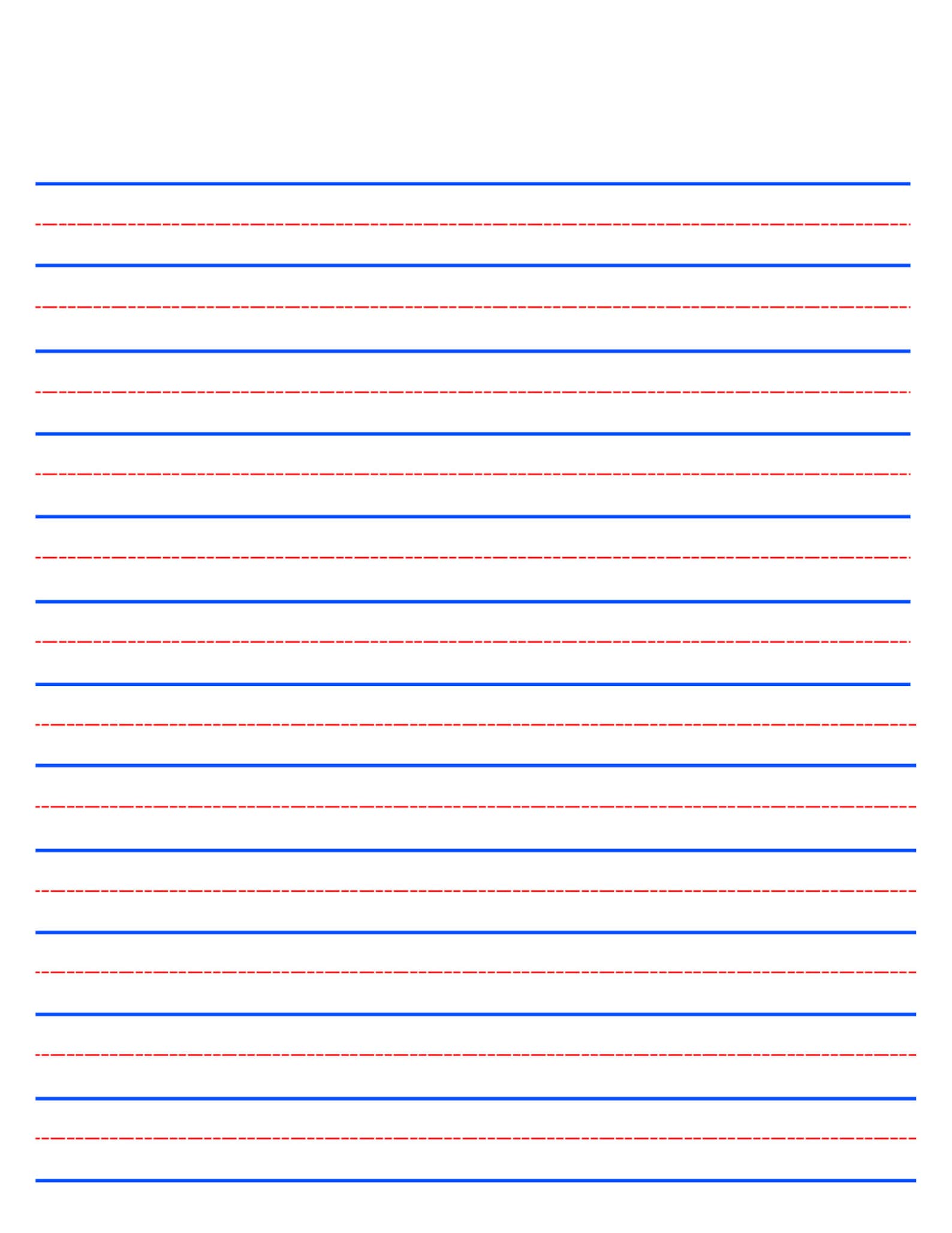 Primary Writing Paper With Dotted Lines - Etsy