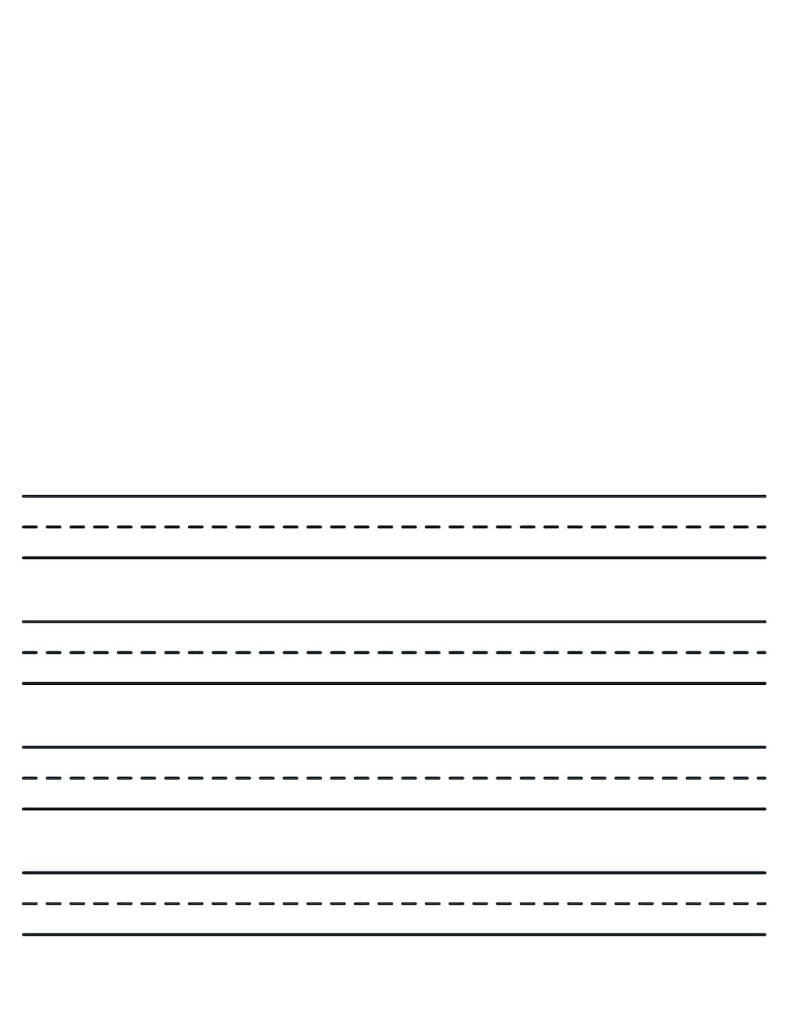 Handwriting Practice Paper for Kids-dotted Lines for Early Writers - Etsy
