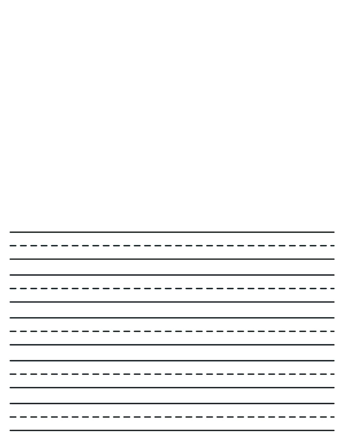 Handwriting Practice Paper for Kids-dotted Lines for Early Writers - Etsy