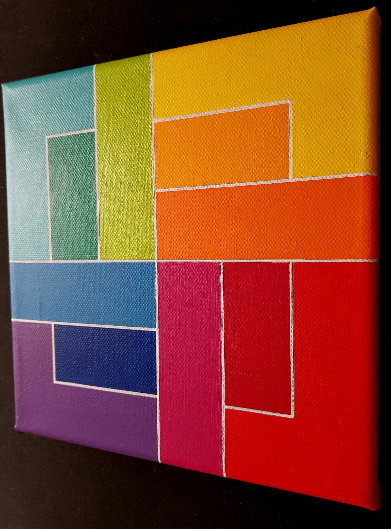 Acrylpainting, Hard Edge, Geometric Abstraction, Colorfield, Midcentury ...