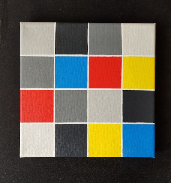 Acrylpainting Hard Edge Geometric Abstraction Colorfield - Etsy