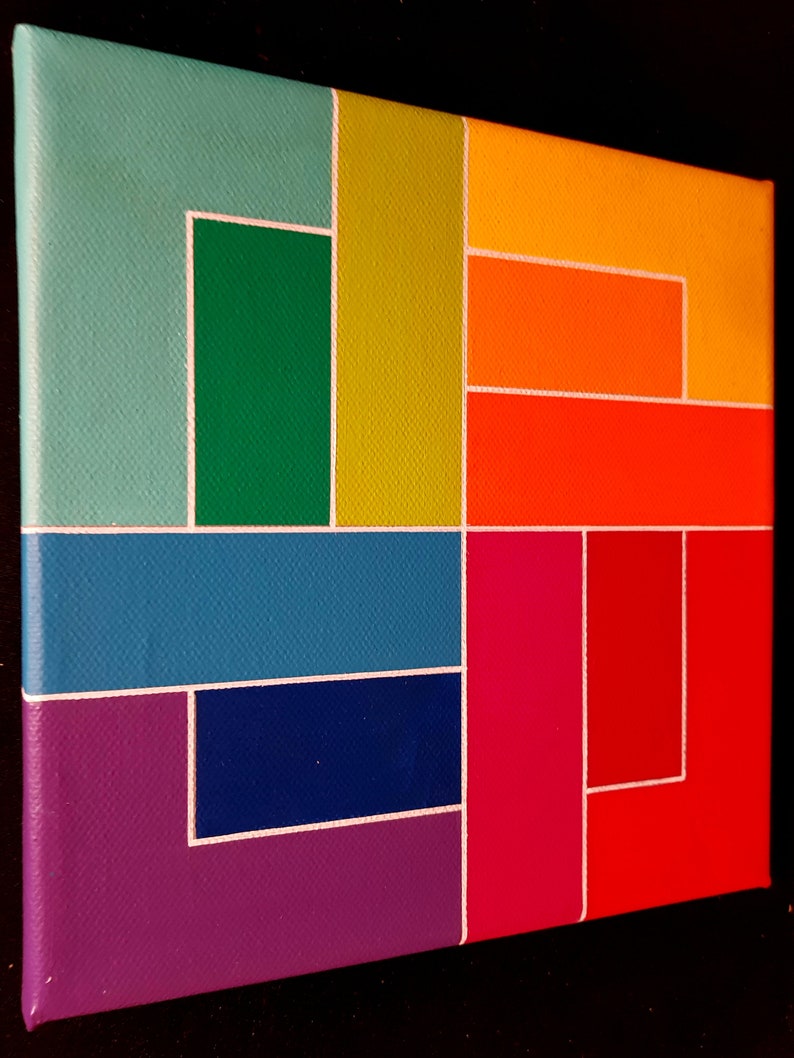 Acrylpainting, Hard Edge, Geometric Abstraction, Colorfield, Midcentury ...