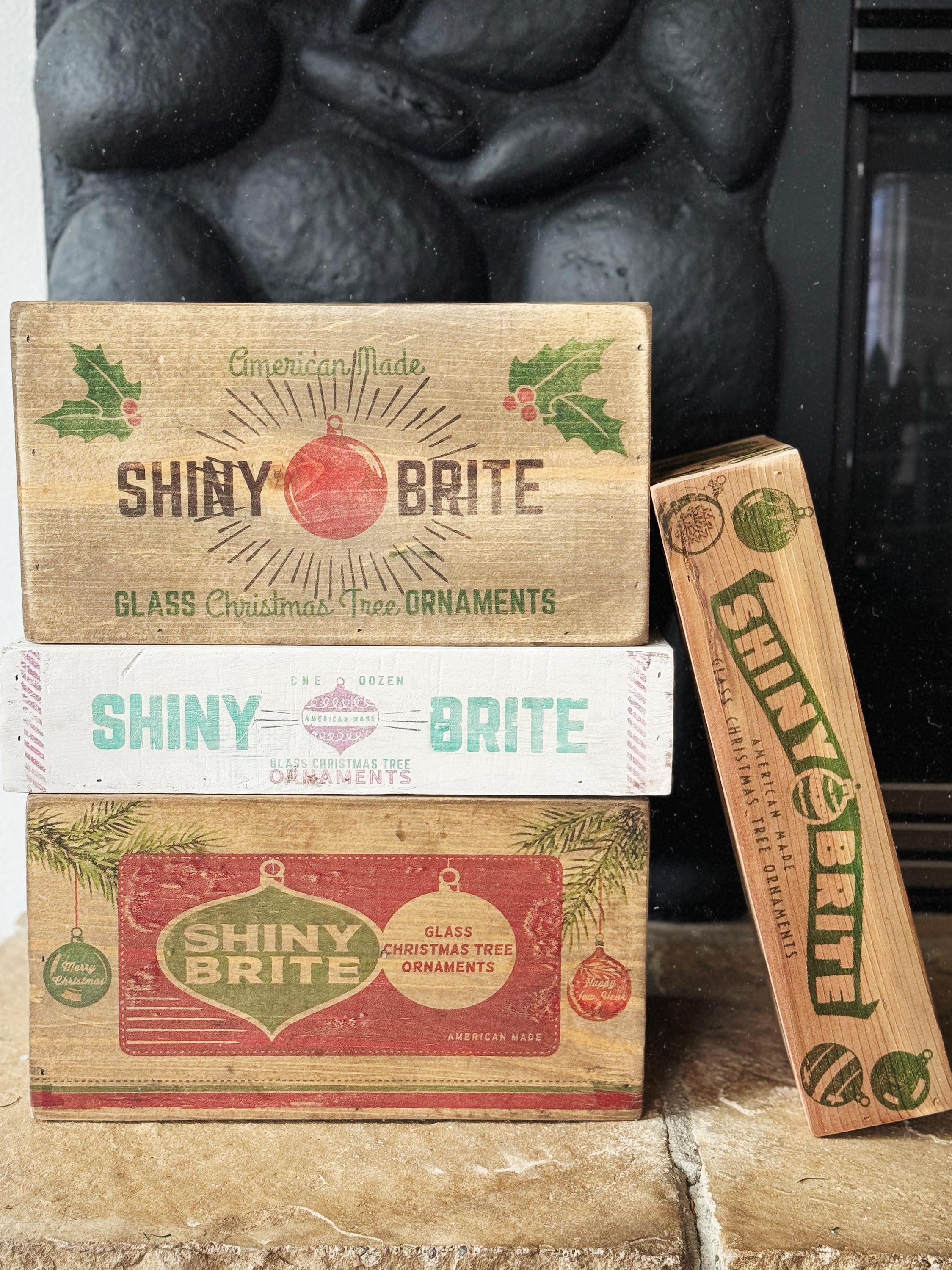 Shiny Brite Crate, Vintage Inspired Shiny Brite Crate, Christmas Gift ...