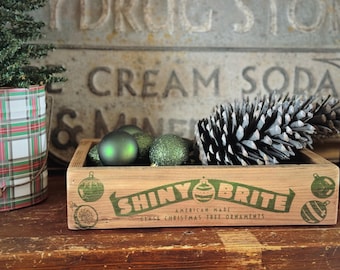 Shiny Brite Crate, Vintage Inspired Shiny Brite Crate, Christmas Gift ...