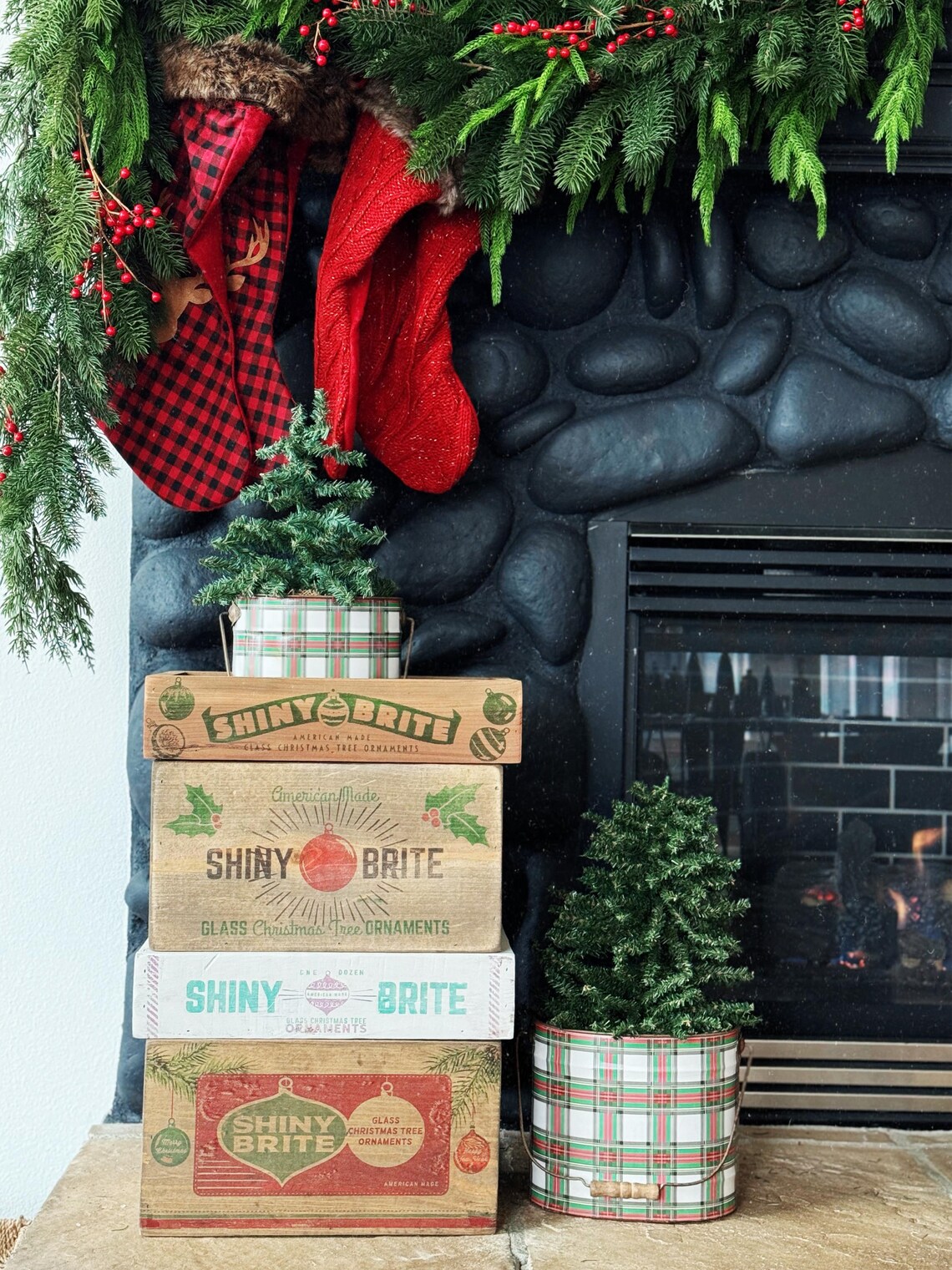 Shiny Brite Crate, Vintage Inspired Shiny Brite Crate, Christmas Gift ...
