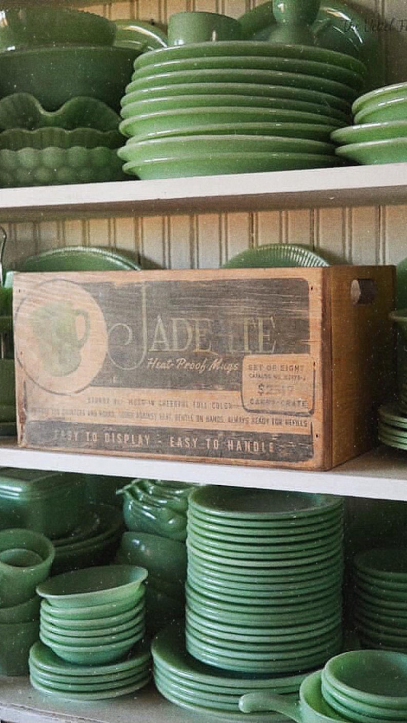 Jadeite Display Crate | Vintage 1950s Kitchen | Retro Decor - Etsy