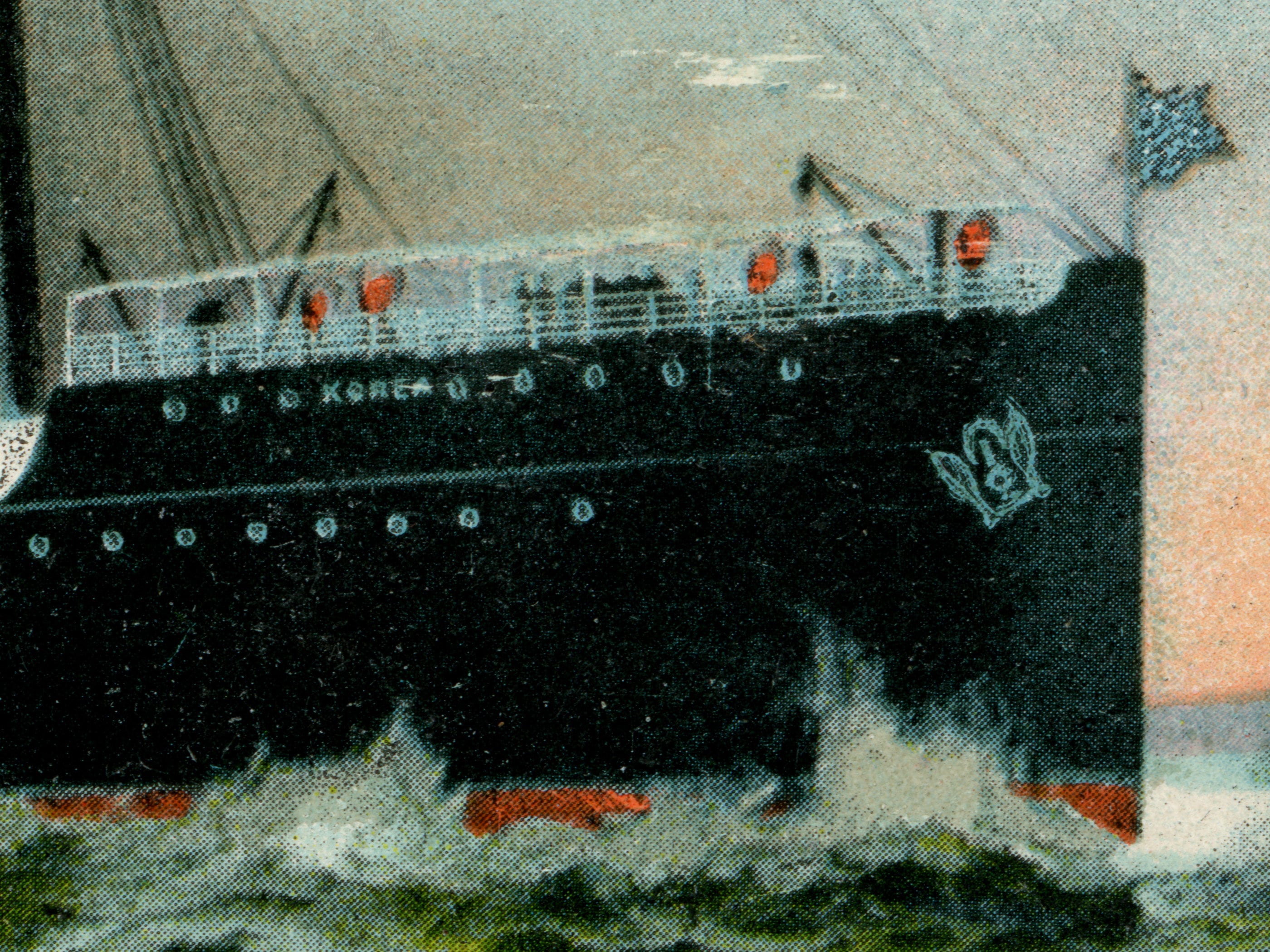 1906 Ocean Liner Korea Poster: Antique Steamship Print - Etsy