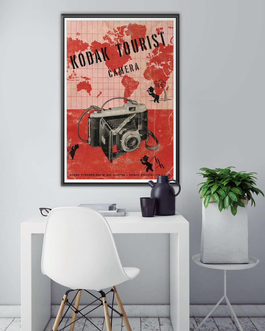 Vintage 1948 Kodak Tourist Camera Poster: Travel Photography Art Print ...