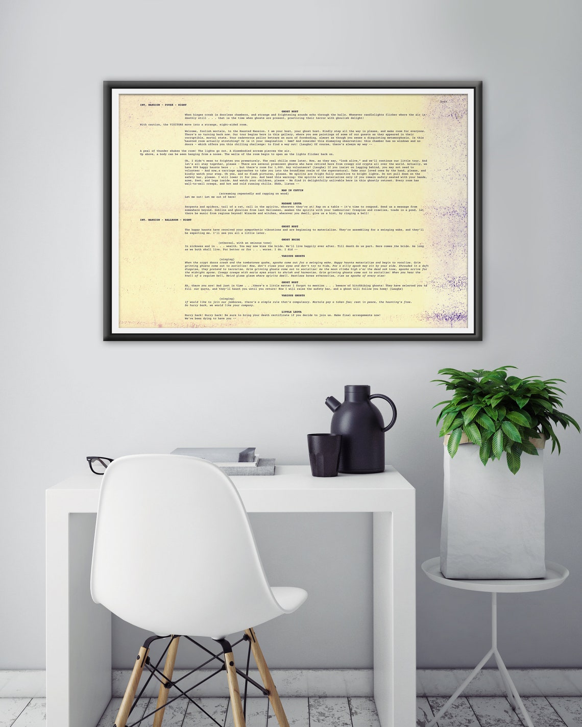 Haunted Mansion Script Poster – Disney Theme Park Art - Etsy