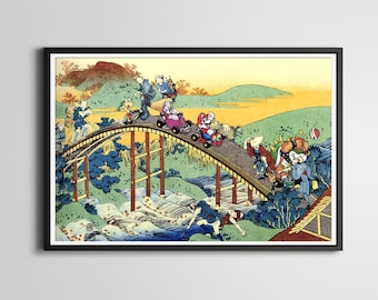 Frog Mario Vs. the Great Wave Original Poster - Etsy