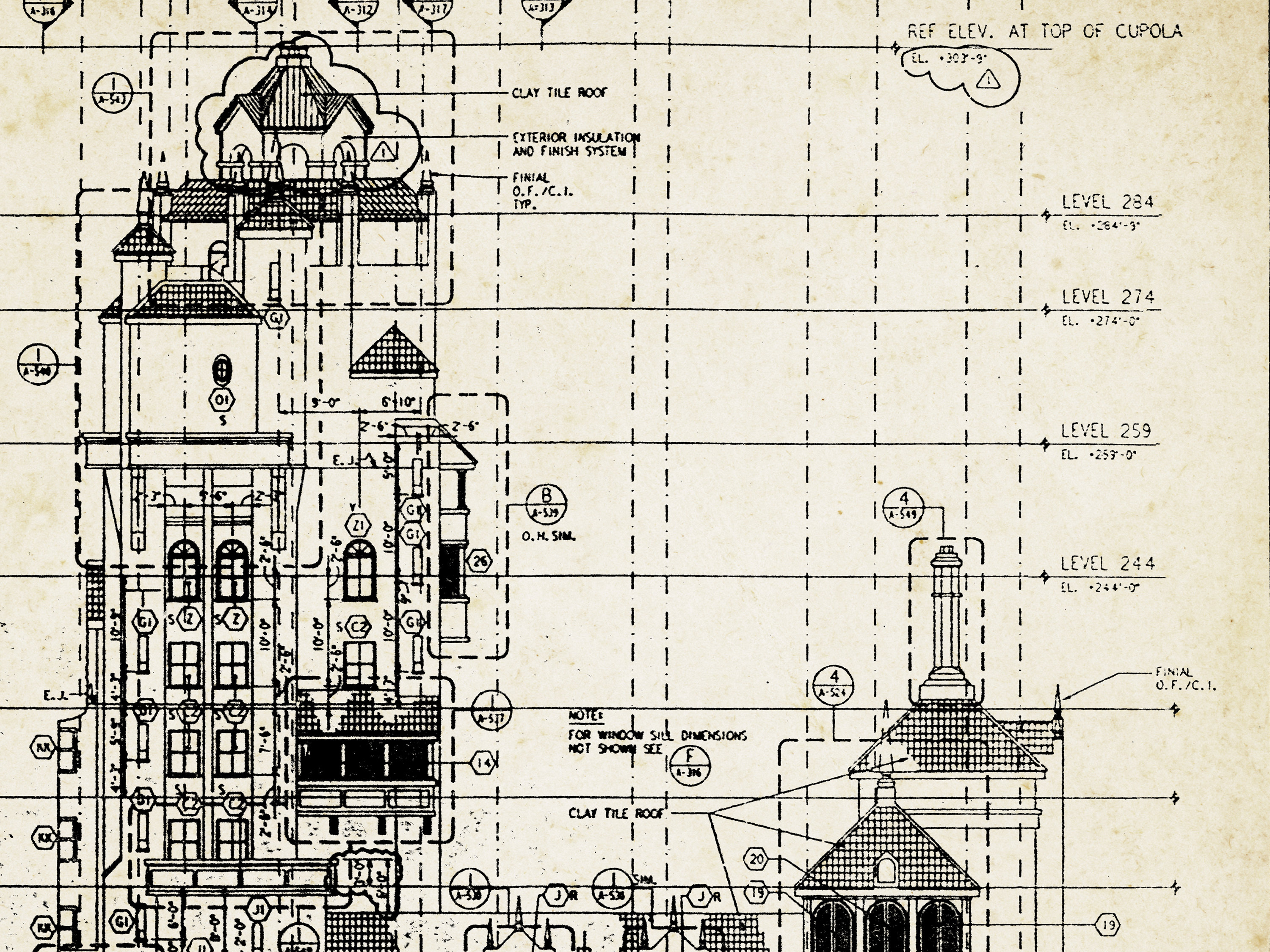 Tower of Terror MGM Studios Vintage Blueprint Art up to - Etsy
