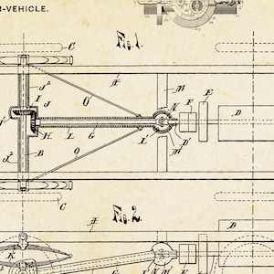 Ford Model T Patent Art Poster: Automobilia Blueprint, Engine Diagram ...