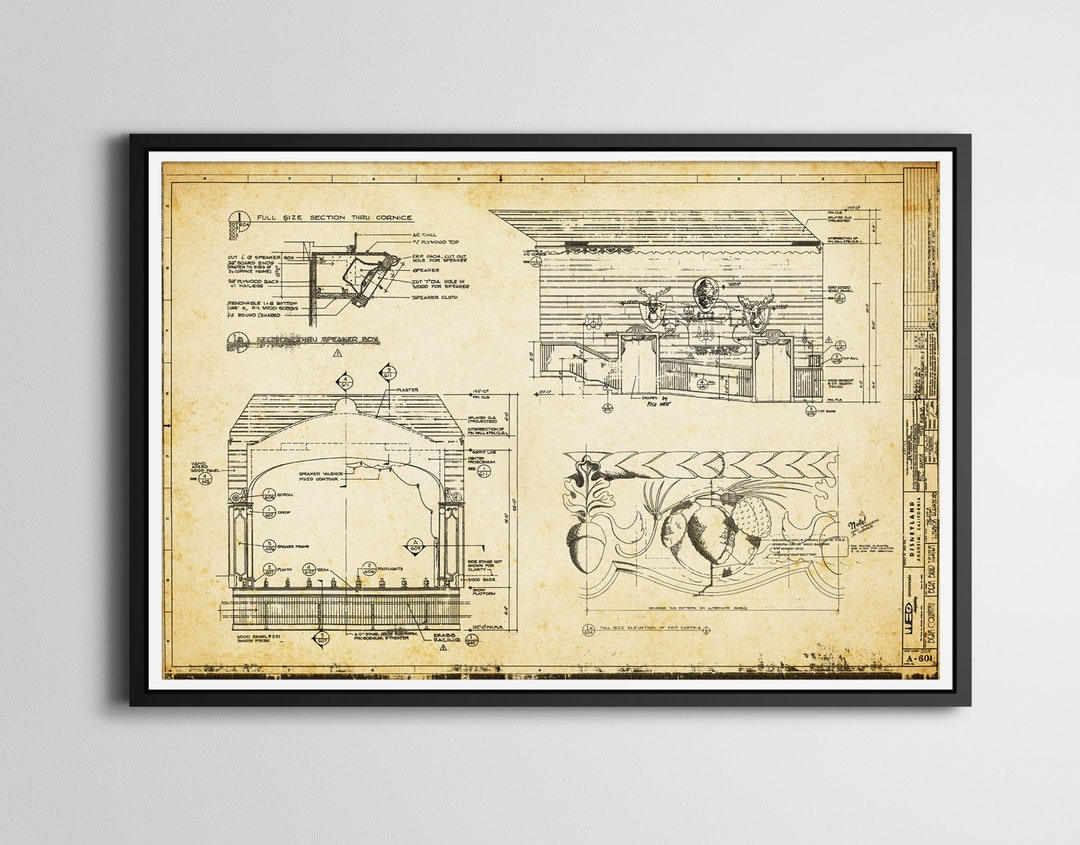 Country Bear Jamboree Blueprint Poster: Disneyland Attraction Art - Etsy