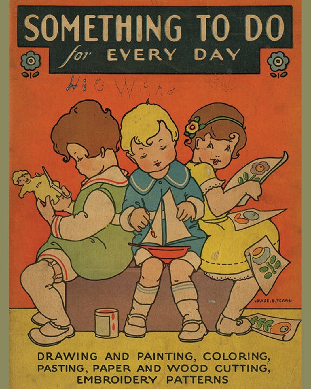 1928 Children's Activity Book Cover Art Print (digital Download) - Etsy