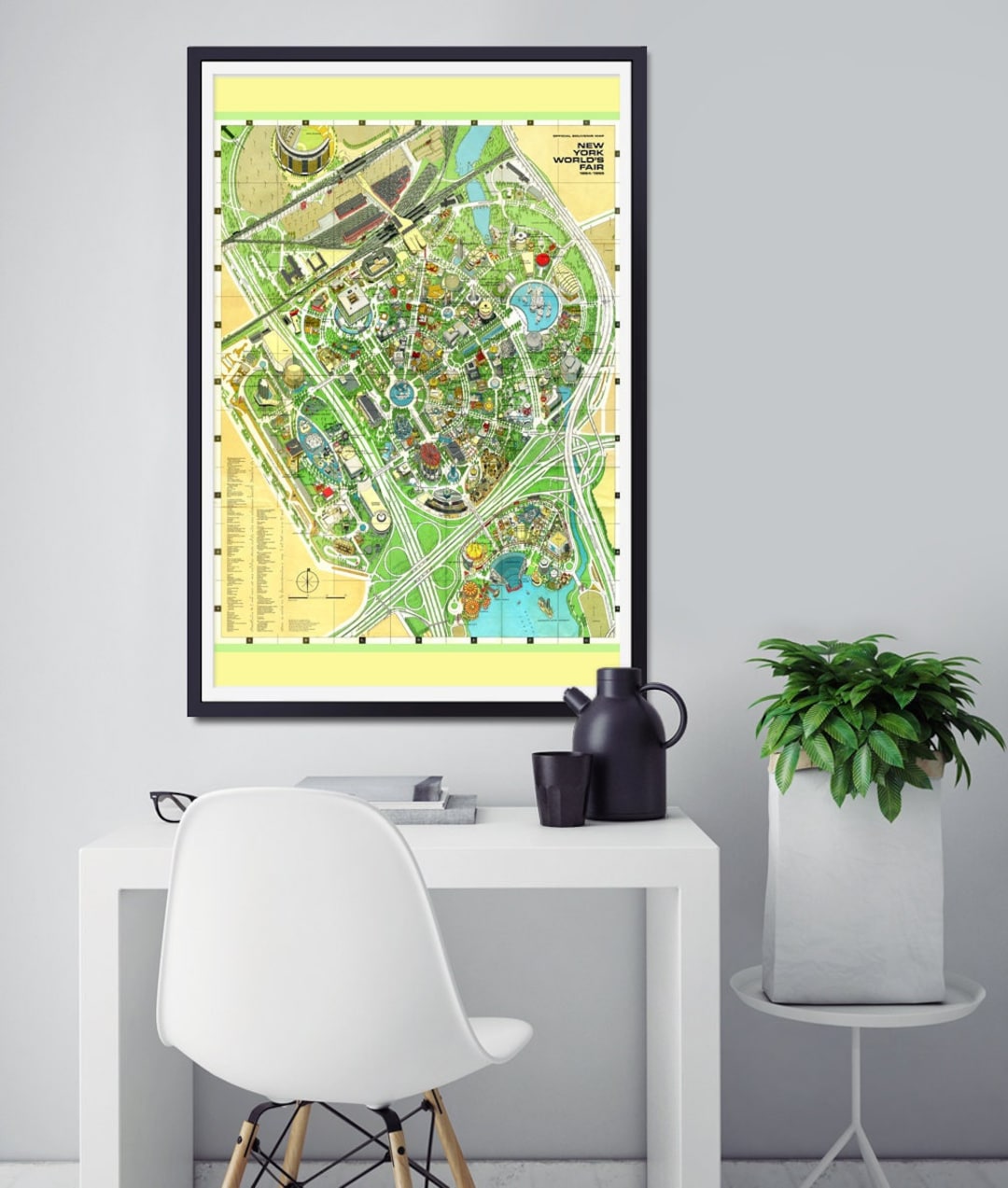 1964 NY World's Fair Map Poster: Vintage Style Art Print - Etsy
