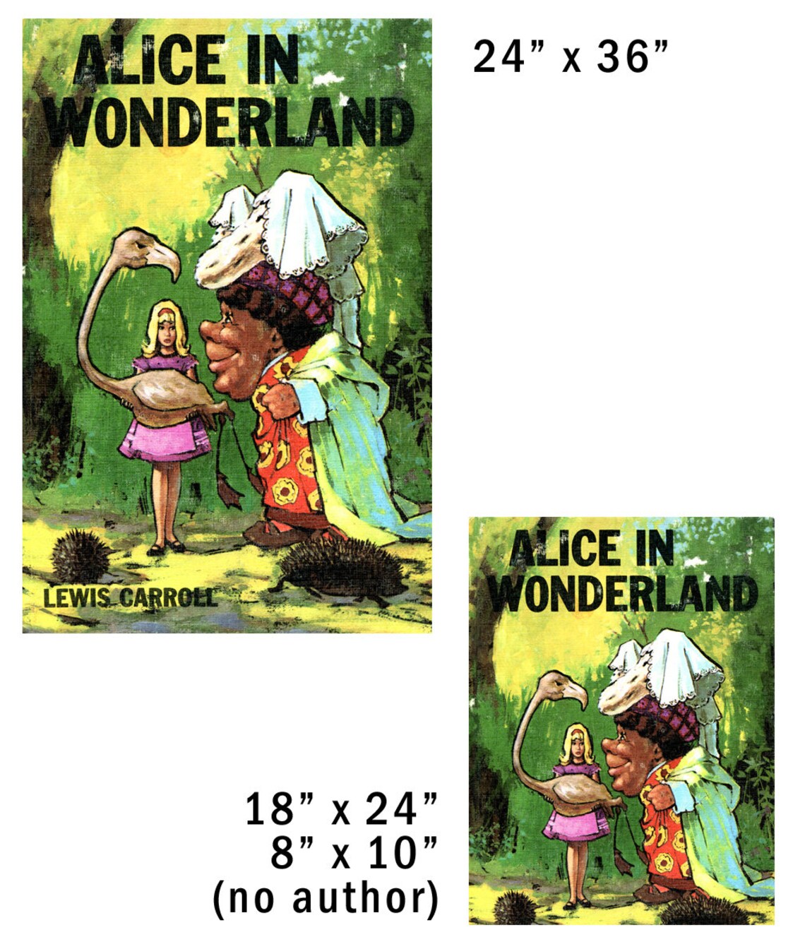 Alice in Wonderland 1966 Book Cover POSTER up to - Etsy