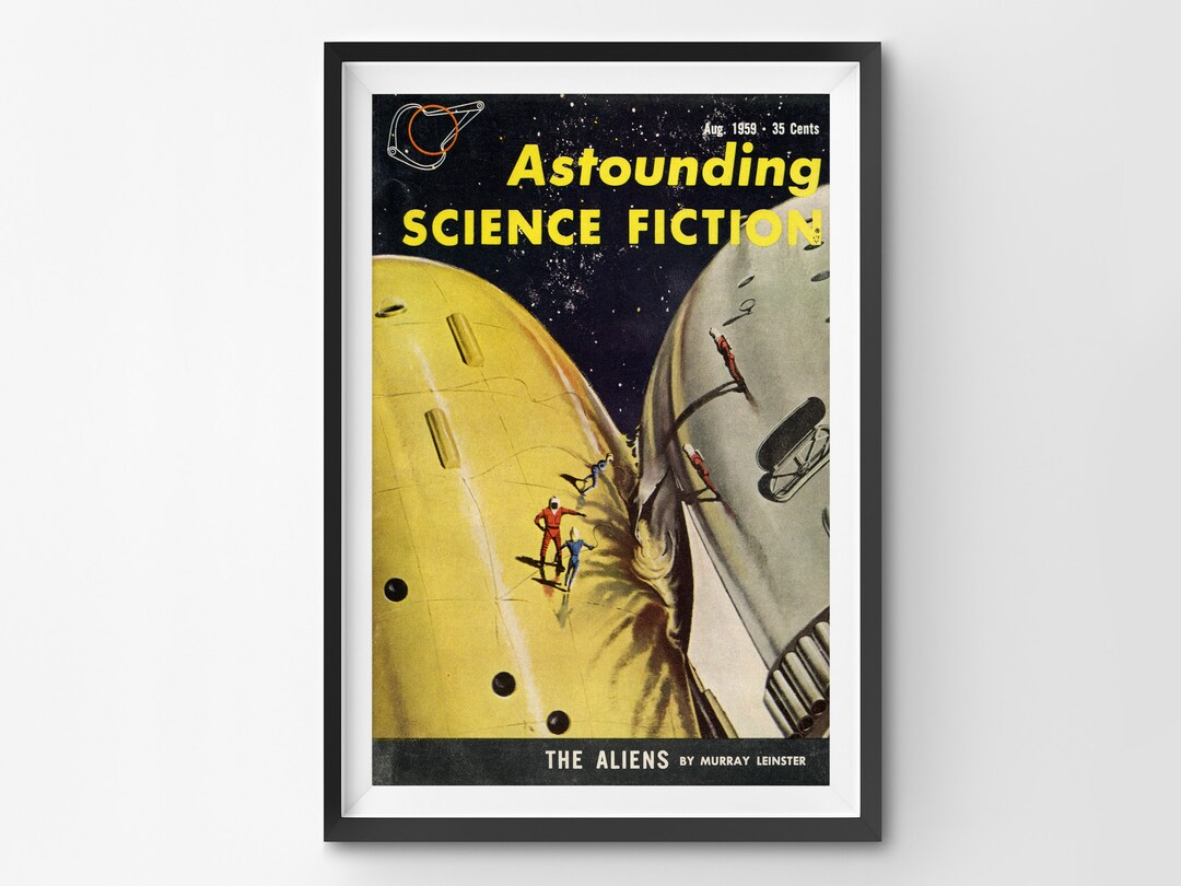 Science Fiction POSTER (up to 24" X 36") August 1959 - Vintage - Space ...