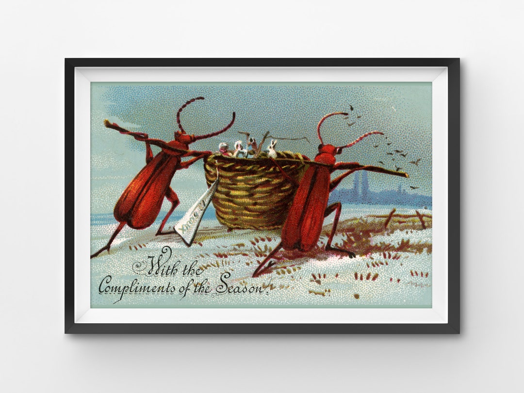 Victorian Christmas Card POSTER! - up to 24" X 36" - Season - Beetle ...