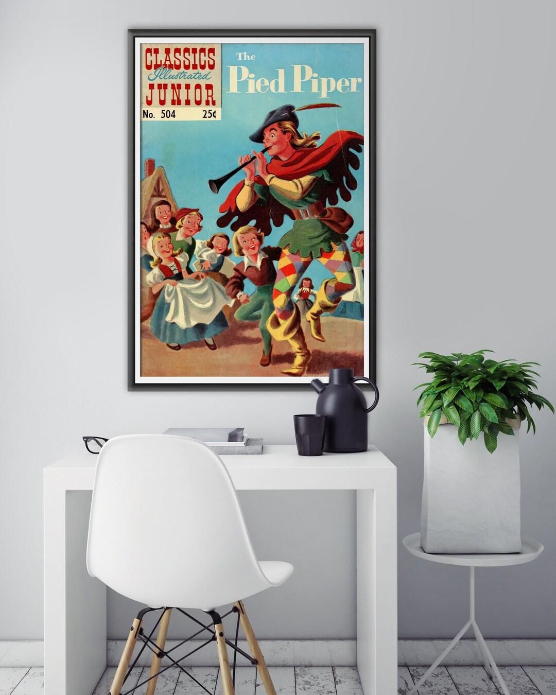 The Pied Piper Comic Poster: 1969 Classics Illustrated Junior Art - Etsy