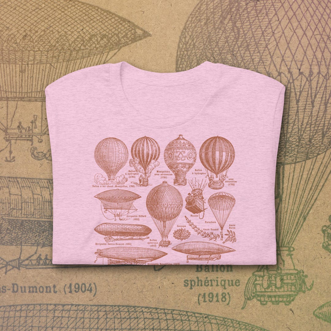 Vintage Dirigibles T-shirt - 1931 French Dictionary Balloons Image - Etsy