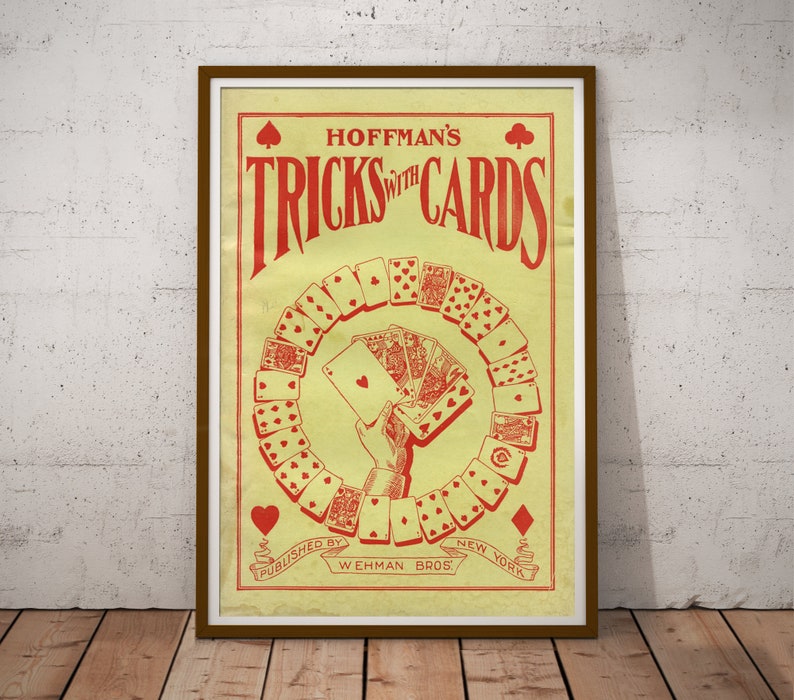 1930 Hoffman's Tricks With Cards Print - Magic - Magician - Etsy