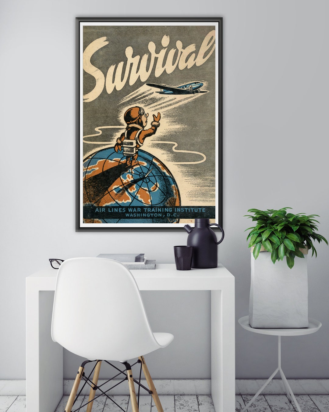 1943 Survival Disaster Preparedness PRINT up to Full-size 24 X 36 ...