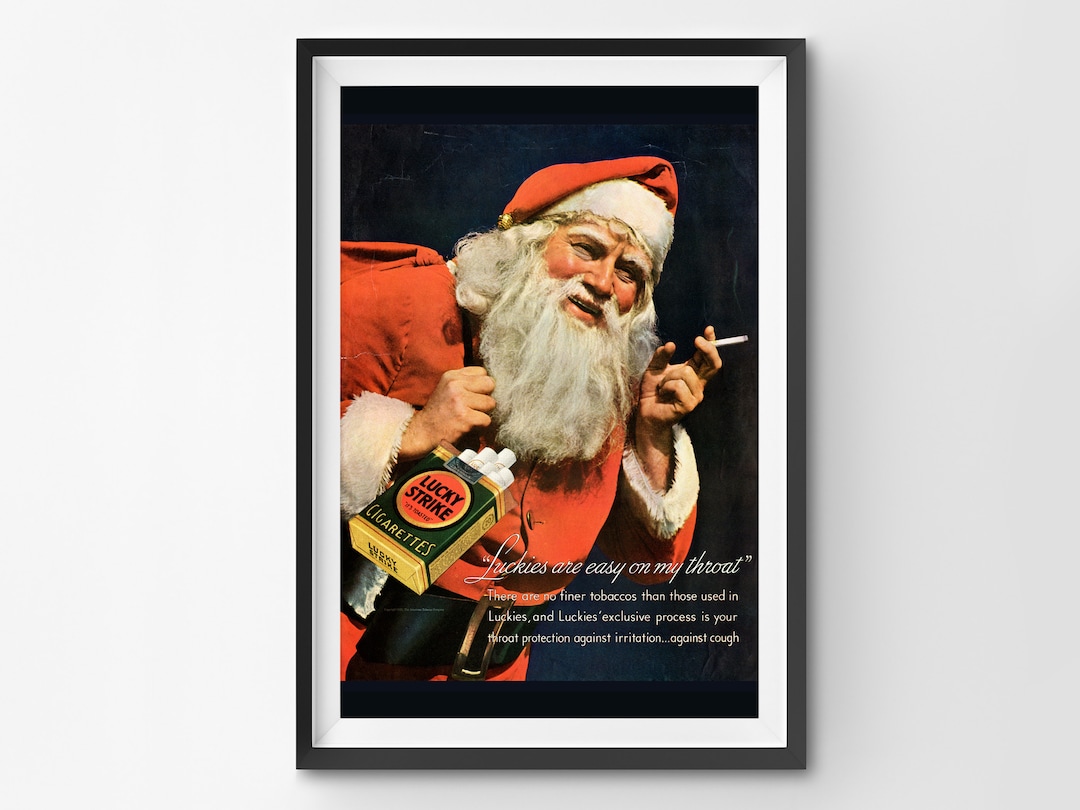 1935 Santa Claus Cigarette Ad (up to 24" X 36" Poster) - Christmas ...