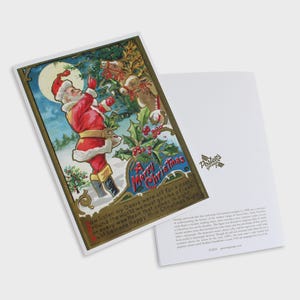 1908 Santa and Reindeer Christmas Cards Set of 10 Holiday Stationary ...