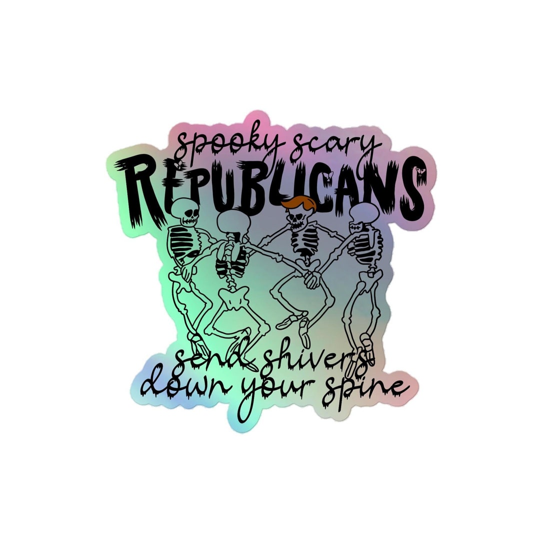 Halloween Election Political Sticker - Trump - Spooky Scary Skeletons ...