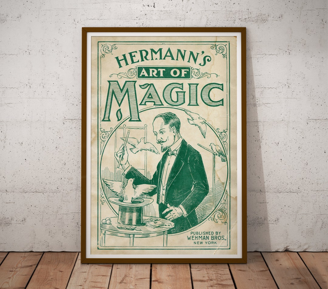 1910 Hermann's Art of Magic POSTER - Magician - Performer - Stage ...