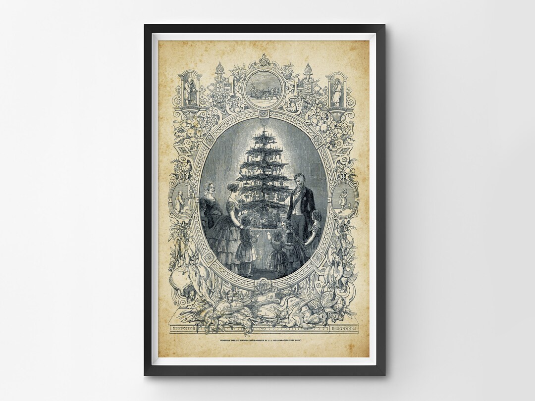 Victorian Christmas Tree Print: Queen Victoria, Illustrated London News ...
